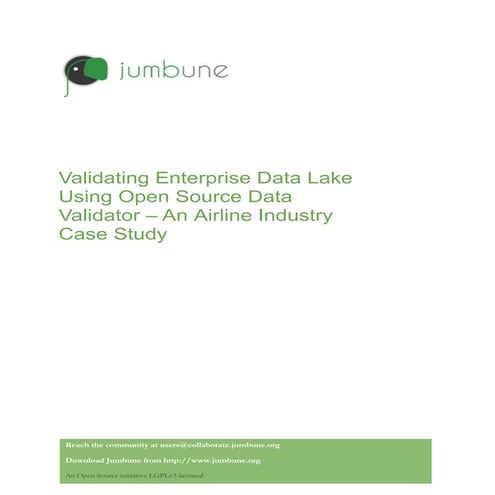 Validating enterprise data lake using open source data validator | PDF