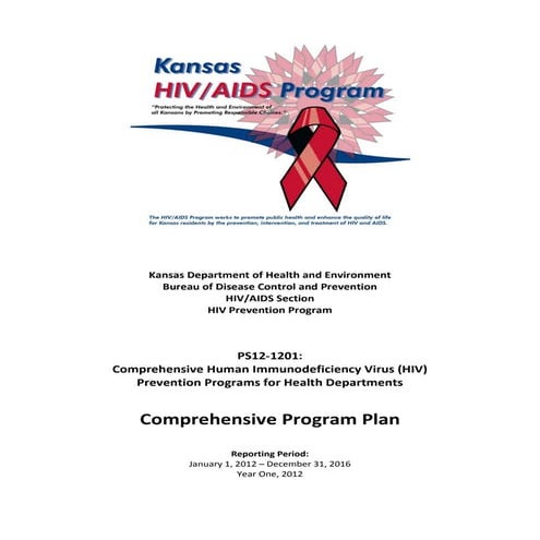 KDHE 2012 HIV Prevention Comprehensive Plan | PDF