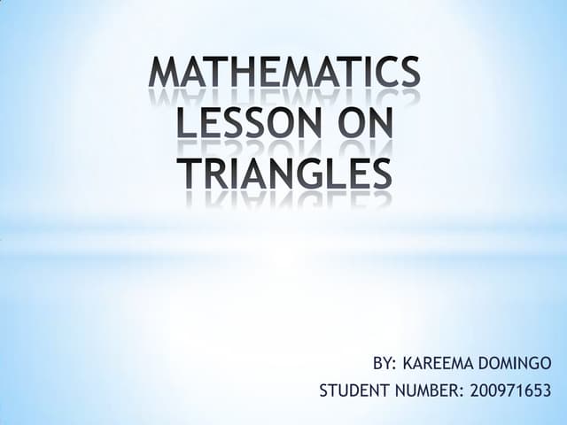 Triangles in daily life | PPTX