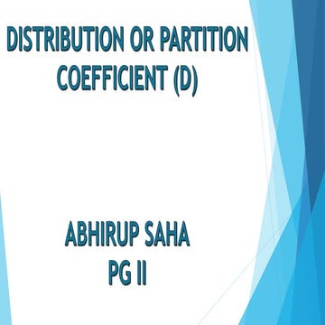 Distribution Coefficient | PPTX