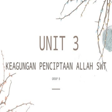 KEAGUNGAN PENCIPTAAN ALLAH mengenai alam | PPTX