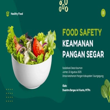 materi keamanan pangan segar asal tumbuhan | PDF