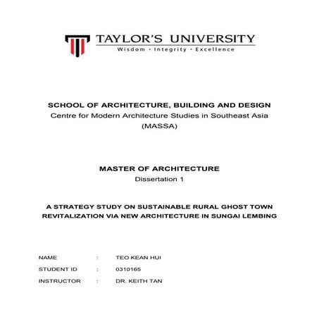 A STRATEGY STUDY ON SUSTAINABLE RURAL GHOST TOWN REVITALIZATION VIA NEW ...