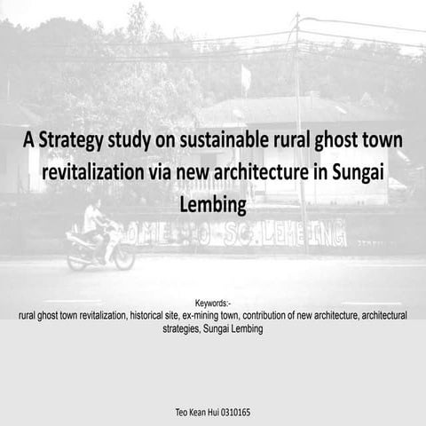 A Strategy Study on Sustainable Rural Ghost Town Revitalization vis New ...