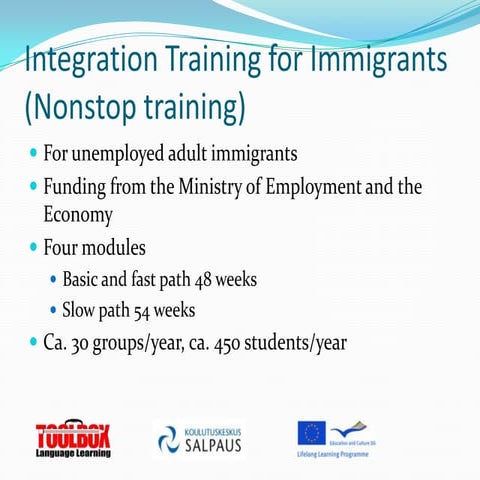 Integration Training for Immigrants (Nonstop training) | PPT