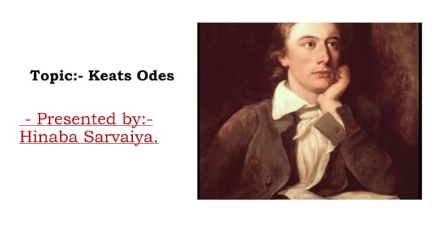 Keats Odes | PPT Keats Odes | PPT