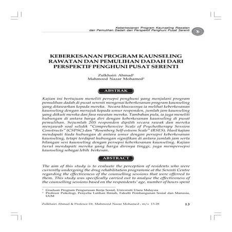 Keberkesanan program kaunseling_rawatan | PDF
