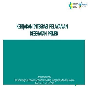 Kebijakan Integrasi Layanan Primer Yang dibuat untuk memahami ILP di ...