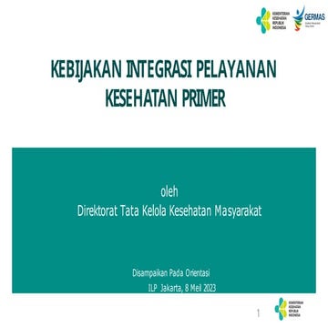 kebijakan ILP di puskesmas dari kemenkes | PPTX