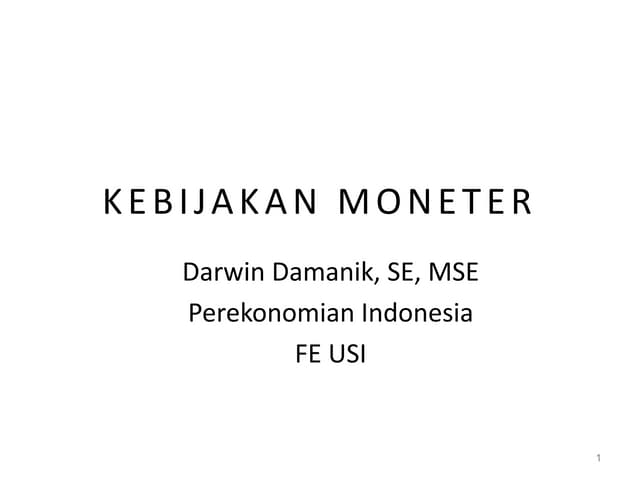 Kebijakan moneter dan fiskal | PPTX