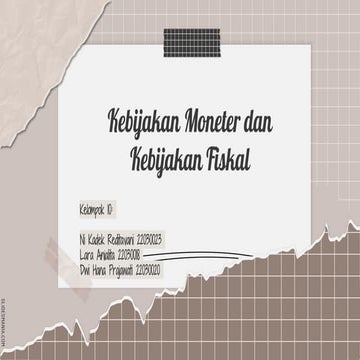 Kebijakan Moneter Dan Kebijakan Fiskal 1 Pptx