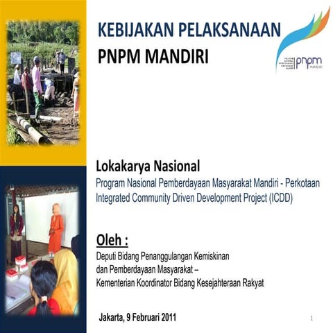 Kebijakan Pelaksanaan PNPM Mandiri | PPT