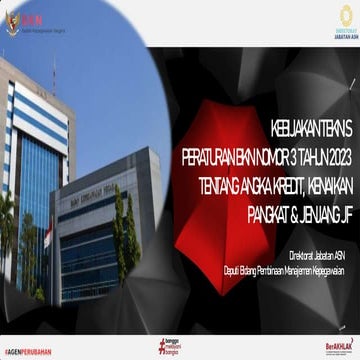 Kebijakan Teknis Perka BKN No 3 Tahun 2023 Tentang Angka Kredit ...