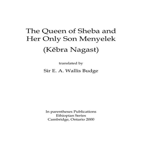 Kebra nagast | PDF