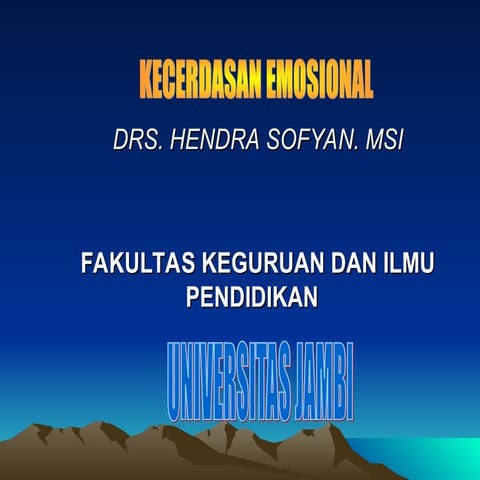 Kecerdasan emosional untuk Periode Remaja | PPT