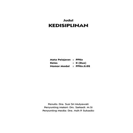 Kedisiplinan pkn | PDF