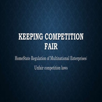 Keeping competition fair | PPT