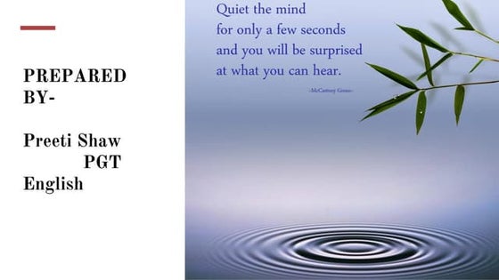 Keeping quiet- Pablo Neruda | PPT