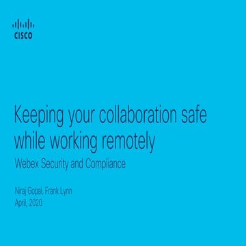 Keeping your collaboration safe while working remotely | PPT