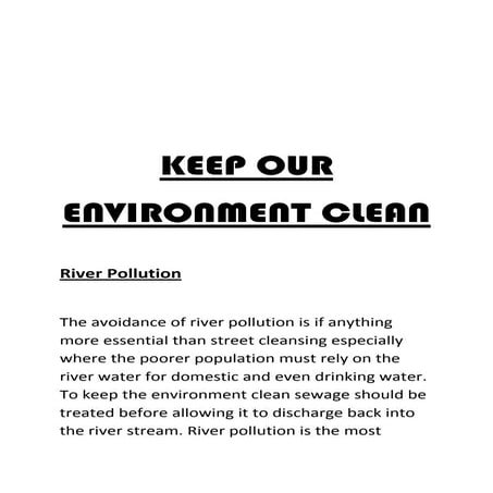 Keep our environment clean and green | DOCX