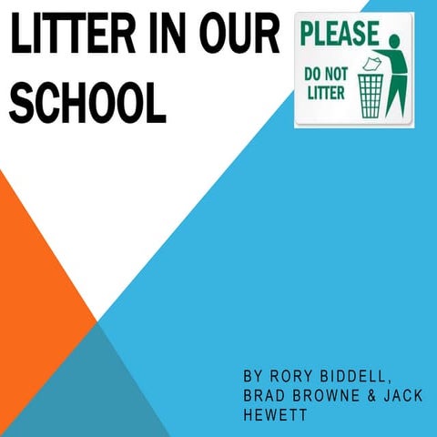 Ideas for reducing litter at PBAS | PPTX