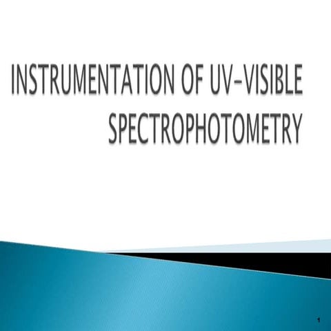 Uv visible spectroscopy-instrumentation | PPTX