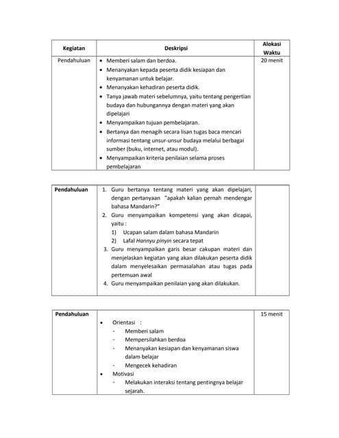 Format RPP Kurikulum 2013 | PDF