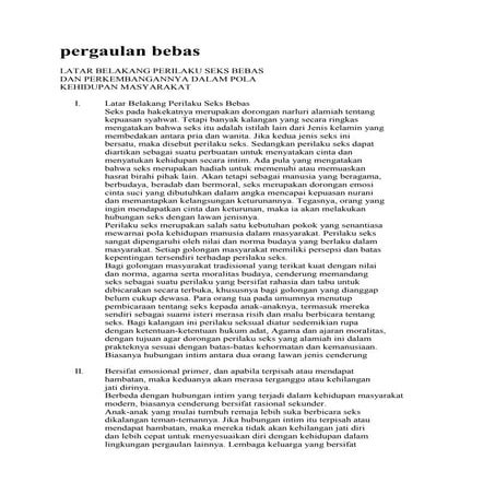 Kehidupan percintaan pergaulan bebas | PDF