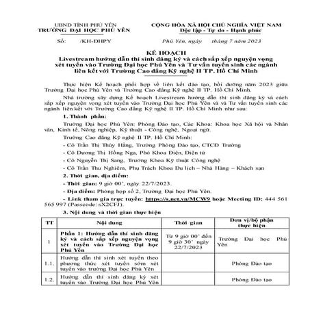 Ke hoach-DHPY (20.7.2023) Tu van tuyen sinh, huong dan dang ky nguyen vong.kyso.pdf