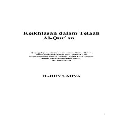 Keikhlasan | PDF