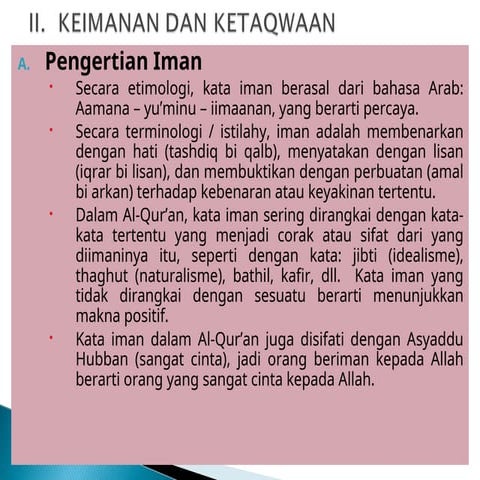 keimanan-dan-ketaqwaan kita kepada Allah SWT | PPT