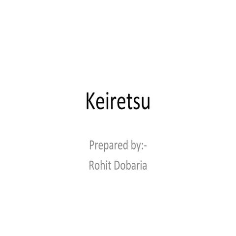 Keiretsu | PPT