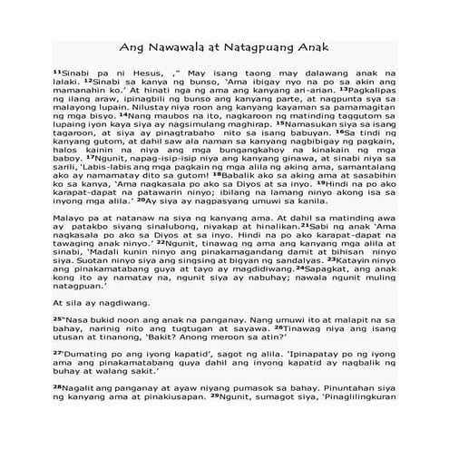 Filipino 9 Parabula ng Alibughang Anak | PPTX