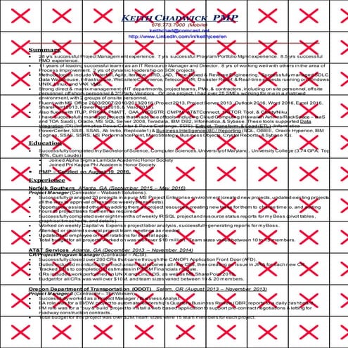 Keith Chadwick's Resume | PDF