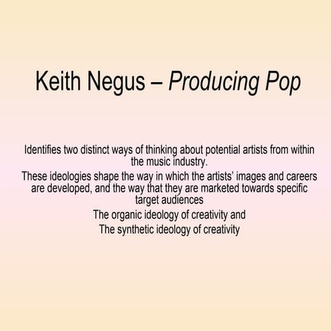 Keith negus – producing pop | PPT