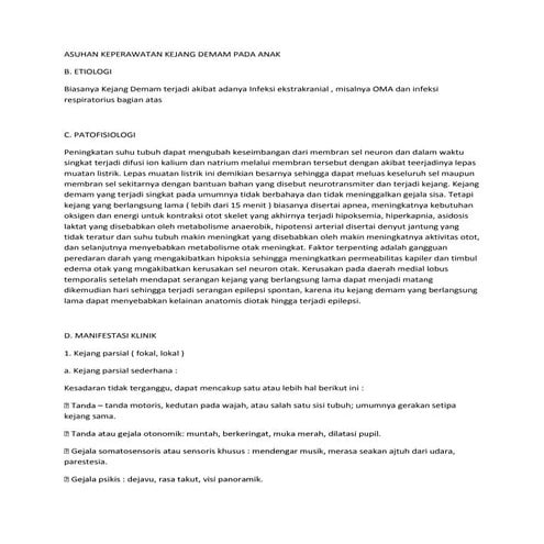 Pathway kejang demam anak lengkap | DOC