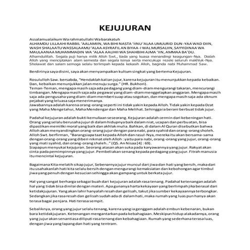 Kejujuran | PDF