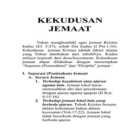 Kekudusan jemaat - versi layar | PDF