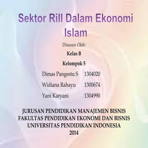 Sektor Rill dalam Ekonomi Islam | PPT