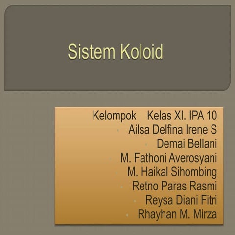 Sistem Koloid | PPT