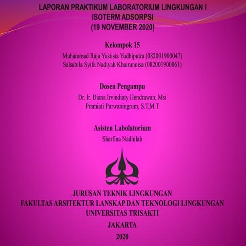 Analisis Isoterm Adsorbsi Pada Perairan | PPTX
