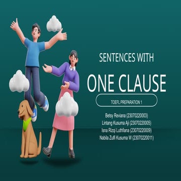 KELOMPOK 1 SENTENCE WITH ONE CLAUSE.pptx