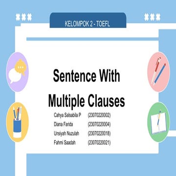 KEL.2 SENTENCES WITH MULTIPLE CLAUSES .pptx