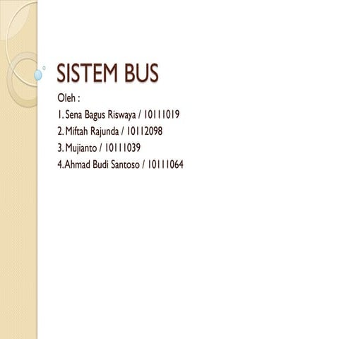 Sistem bus komputer | PPTX