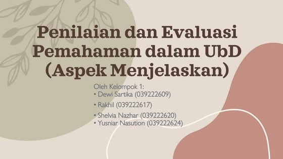 Contoh RPP menggunakan Framework UbD | PPTX