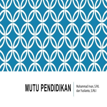 Pengantar Manajemen Mutu Pendidikan | PPTX