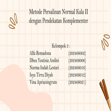 Metode persalinan normal kala 2 power point | PDF