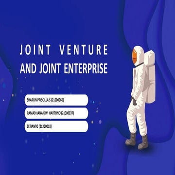 CONTOH MAKALAH JOINT VENTURE DAN ENTERPRISE DALAM HUKUM INVESTASI | PPTX