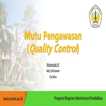 Fungsi Pengawasan dalam Manajemen Mutu Pendidikan | PPTX