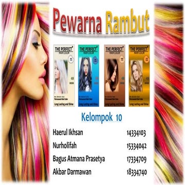 Kel 6 kelas m preparat untuk pewarna rambut | PPTX